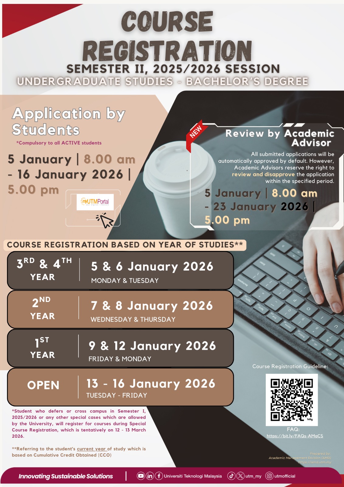 NOTICE ON COURSE REGISTRATION FOR SEMESTER II, SESSION 2025/2026 FULL-TIME UNDERGRADUATE ...