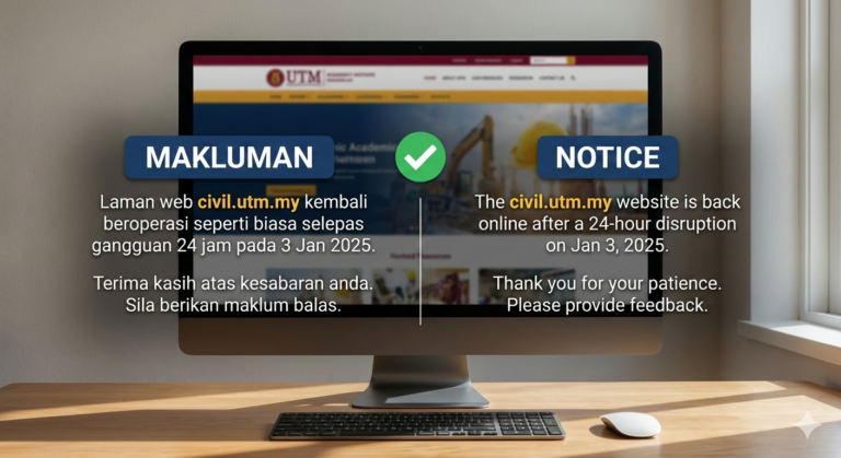 WEBSITE SERVICE INTERRUPTION NOTICE | Faculty of Civil Engineering ...